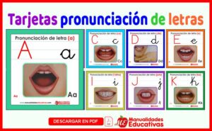 Tarjetas pronunciación de letras I Material Educativo