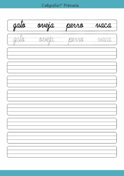 CUADERNO DE CALIGRAFÍA 1° PRIMARIA