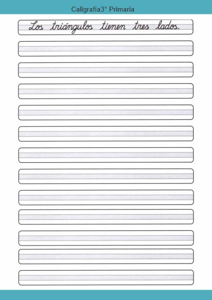 CUADERNO DE CALIGRAFÍA 3° PRIMARIA