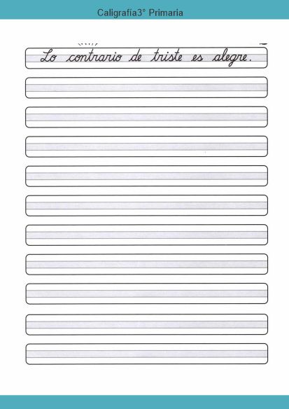 CUADERNO DE CALIGRAFÍA 3° PRIMARIA