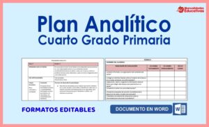 Plan Analítico Cuarto Grado Primaria