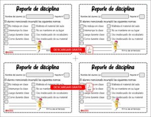 Reporte de disciplina