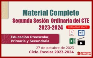 Segunda Sesión Ordinaria 27 de octubre del CTE 2023-2024