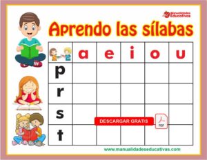 Aprendo las Sílabas Recorta y pega