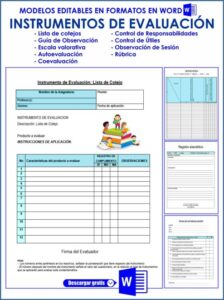 Instrumentos de Evaluación Preescolar y Primaria