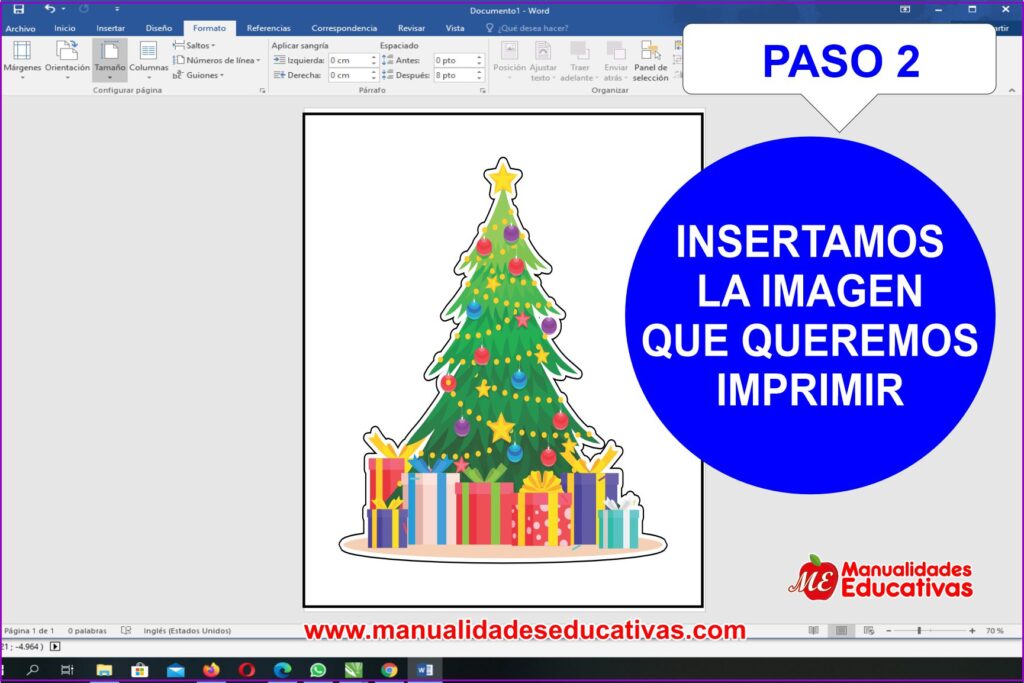 Paso a paso como imprimir una imagen grande en varias hojas en word