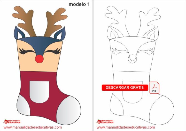 20 hermosa botas navideñas con moldes