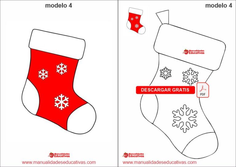 20 hermosa botas navideñas con moldes