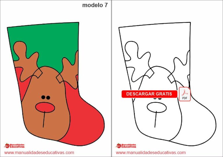 20 hermosa botas navideñas con moldes