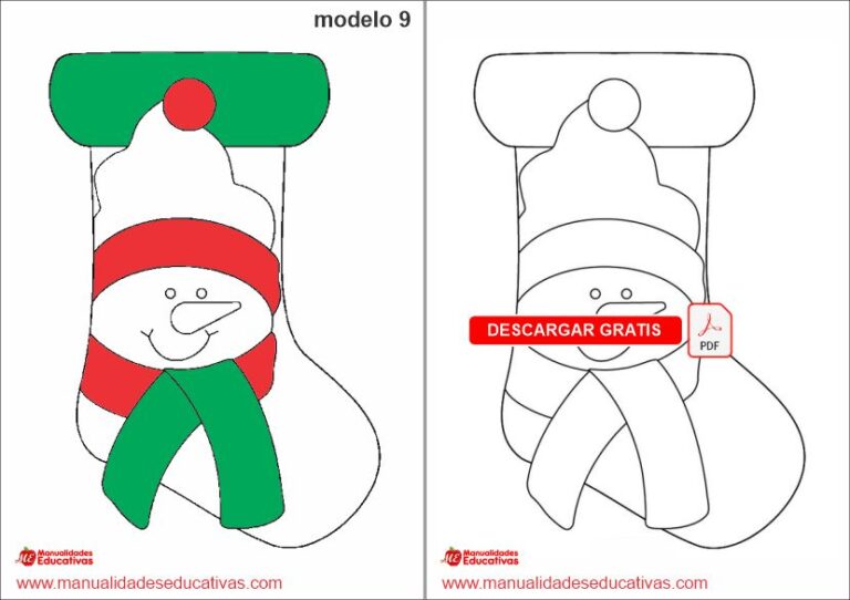 20 hermosa botas navideñas con moldes