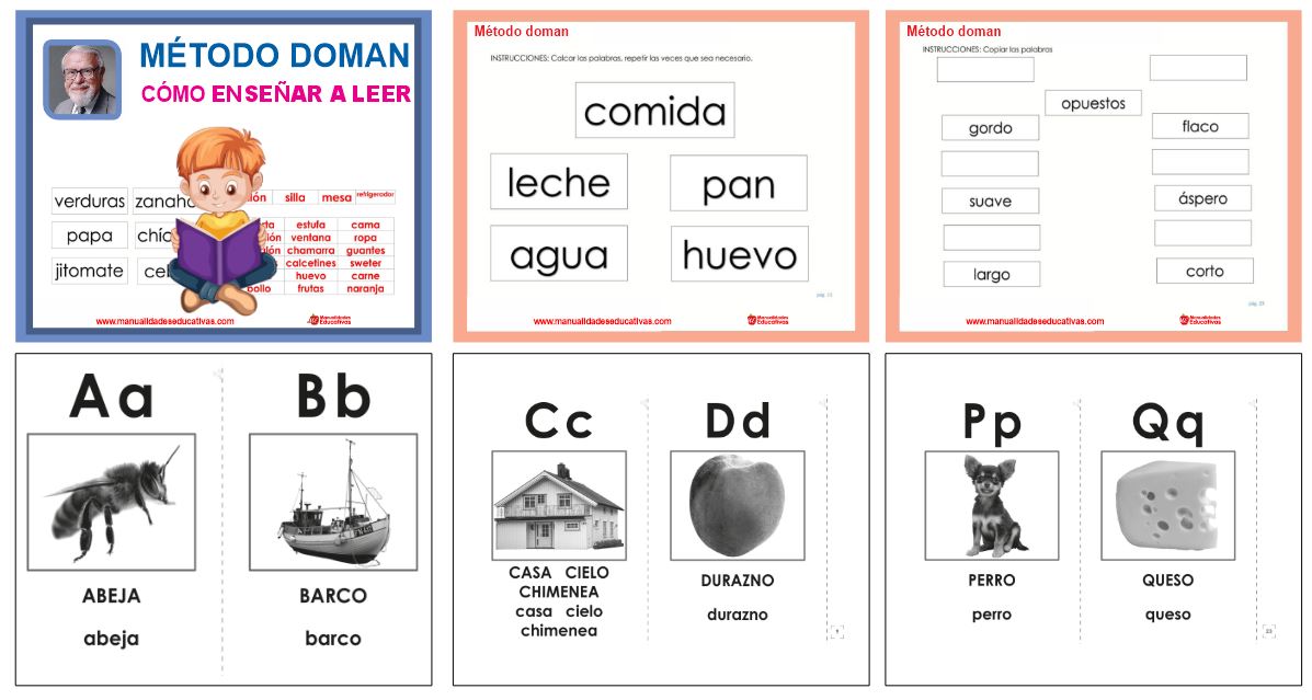 ACTIVIDADES MÉTODO DOMAN CÓMO ENSEÑAR A LEER
