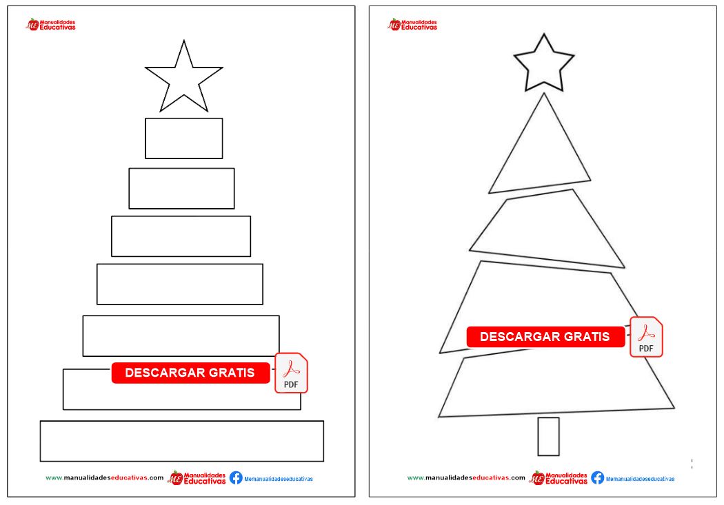 Moldes de Arbol de Navidad