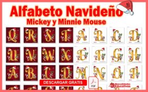 Alfabeto Navideño Mickey y Minnie