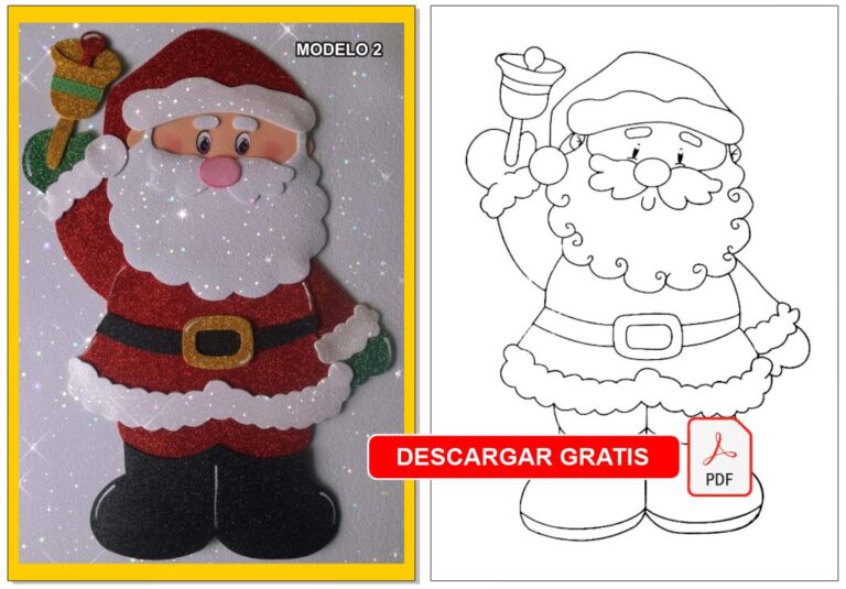 Moldes y plantillas de Papá Noel