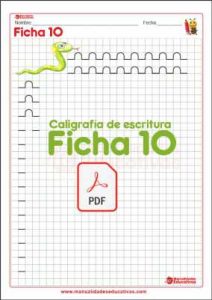 Ficha 10 Caligrafía para mejorar la escritura