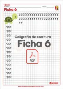 Ficha 6 Caligrafía para mejorar la escritura