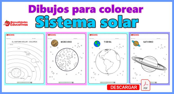 Dibujos de Sistema solar para colorear