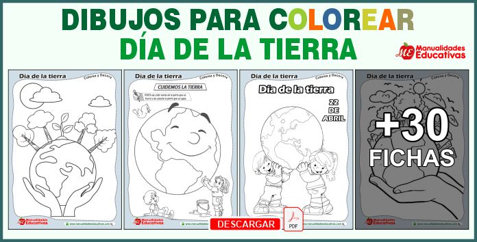 DIBUJOS PARA COLOREAR DÍA DE LA TIERRA