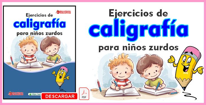 Ejercicios de caligrafía para niños zurdos