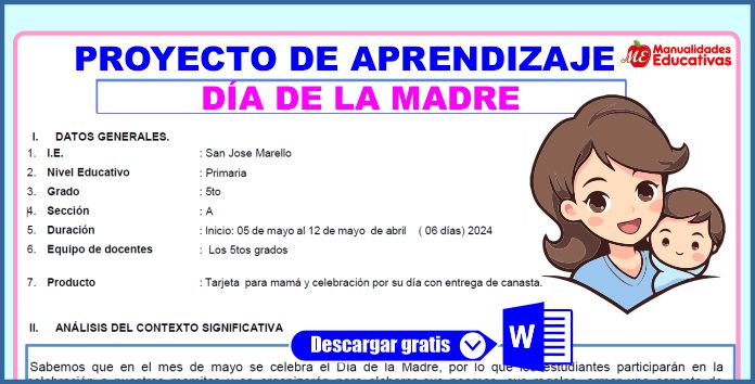 PROYECTOS PARA EL DIA DE LA MADRE