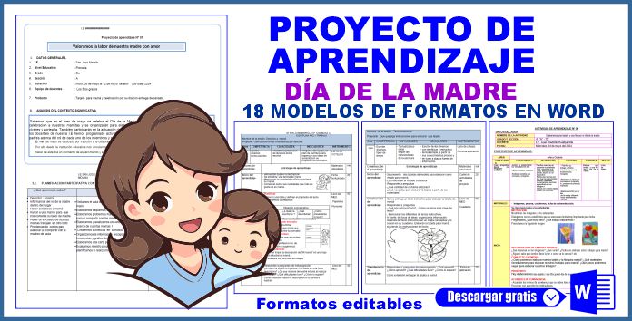 Proyectos Día de la Madre Inicial, Primaria y Secundaria