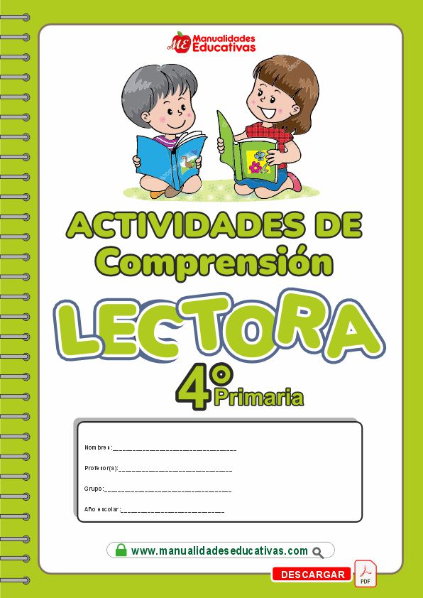 Cuaderno de trabajo comprensión lectora inicial y primaria