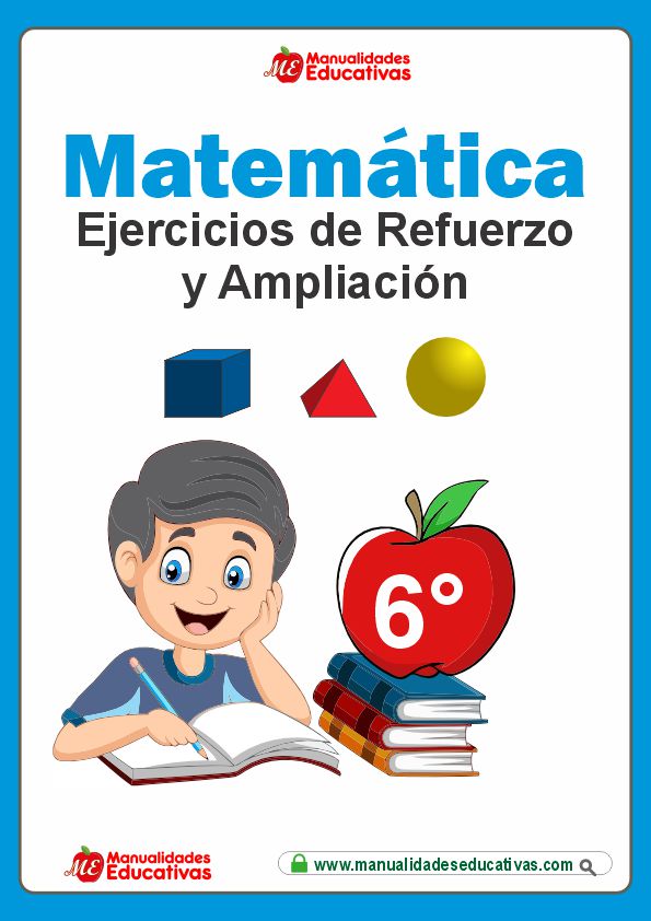Cuaderno de refuerzo de matemáticas 1° al 6° primaria