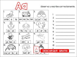 Cuaderno silábico para aprender a leer y escribir
