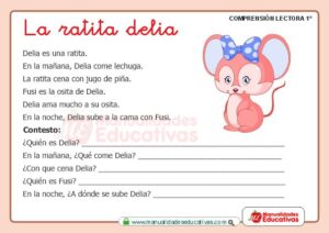 30 textos cortos de comprensión lectora primer grado