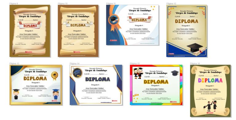 18 Plantillas de Diplomas