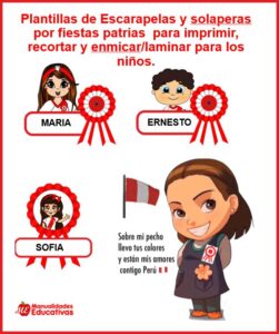 Escarapelas y solaperas por fiestas patrias