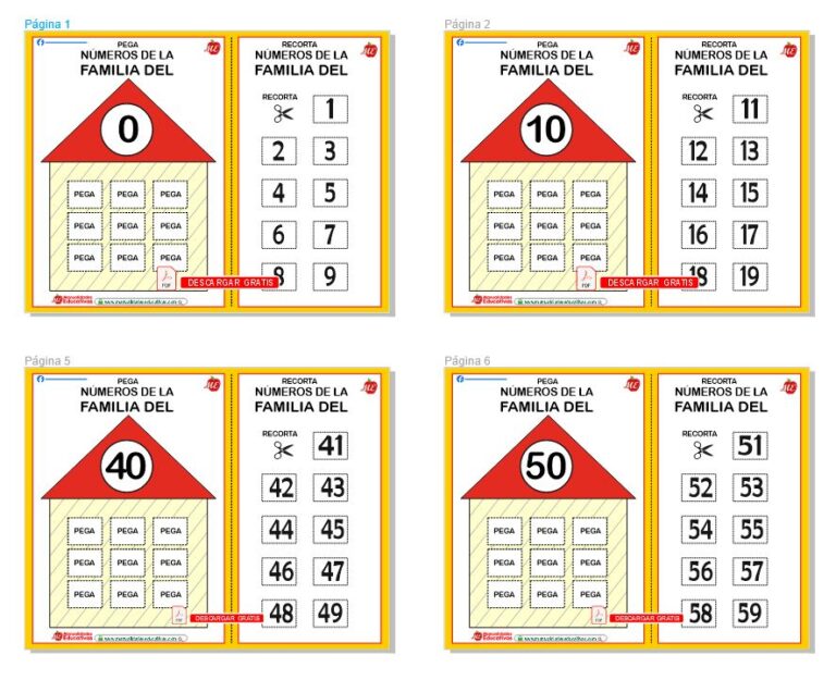 Familia de números del 1 al 1000