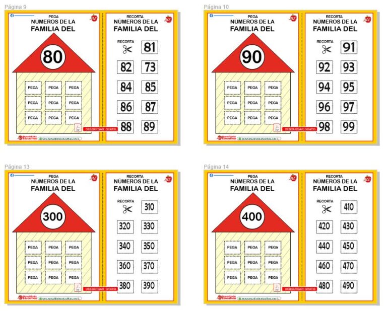 Familia de números del 1 al 1000