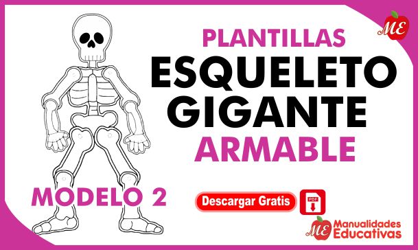 PLANTILLA DE ESQUELETO GIGANTE ARMABLE MODELO 2