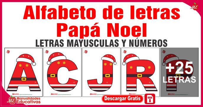 Alfabeto de letras Papá Noel