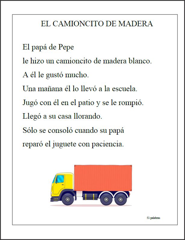 FICHAS PARA REFORZAR LA LECTURA 2° PRIMARIA