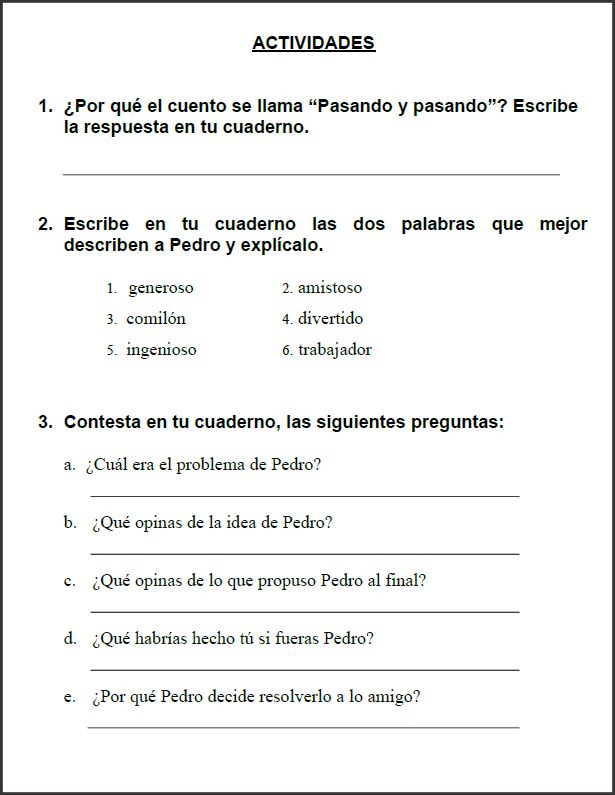 FICHAS PARA REFORZAR LA LECTURA 3° PRIMARIA