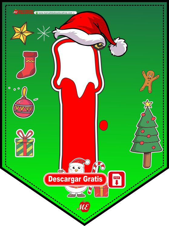 BANDERINES FELIZ NAVIDAD MODELO 1