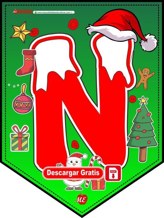 BANDERINES FELIZ NAVIDAD MODELO 1