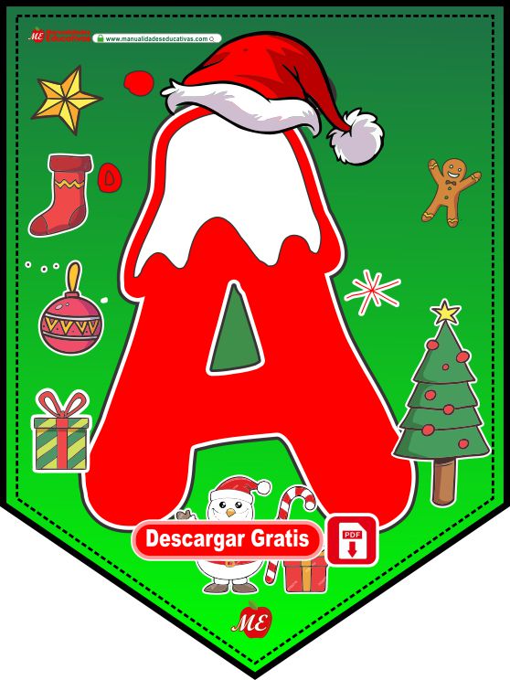 BANDERINES FELIZ NAVIDAD MODELO 1