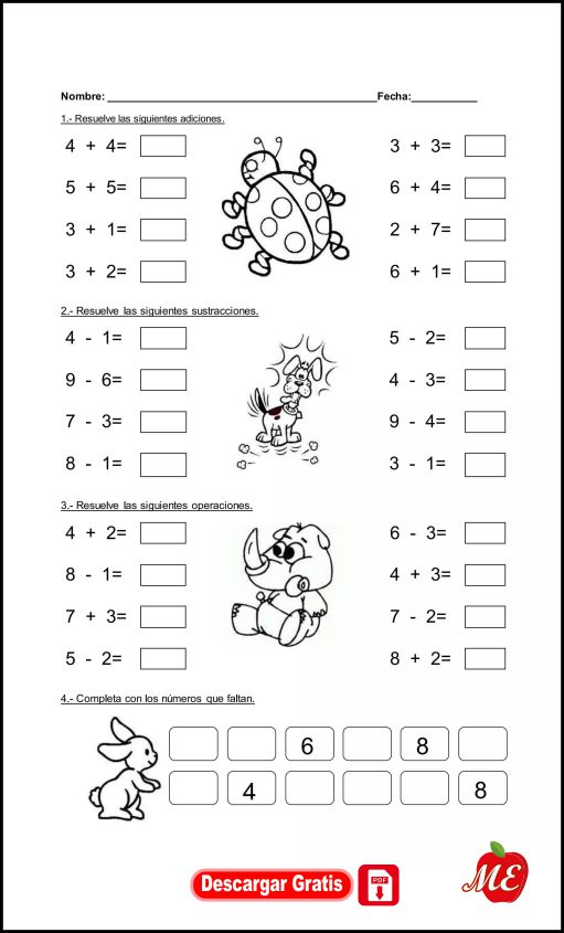 CUADERNO DE ACTIVIDADES MATEMÁTICAS 1° PRIMARIA
