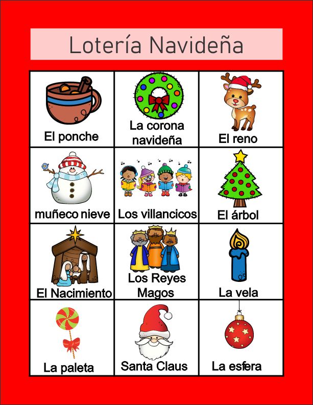 KIT DE LOTERIAS NAVIDEÑAS PARA NIÑOS