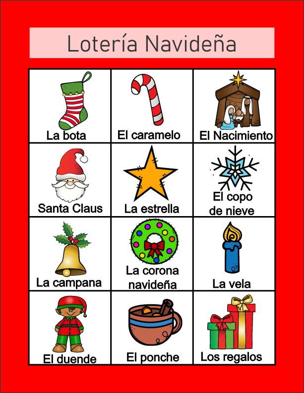 KIT DE LOTERIAS NAVIDEÑAS PARA NIÑOS