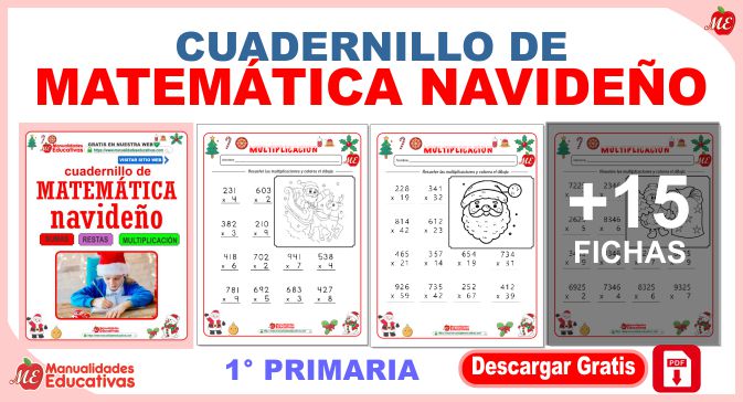 CUADERNILLO DE MATEMÁTICA NAVIDEÑO 1° PRIMARIA