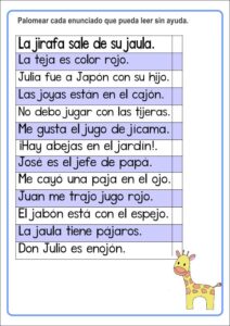 Cuaderno Lectura de Sílabas