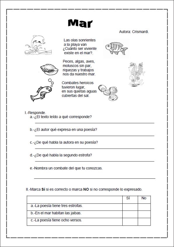 COMPRENSION LECTORA 2° SECUNDARIA