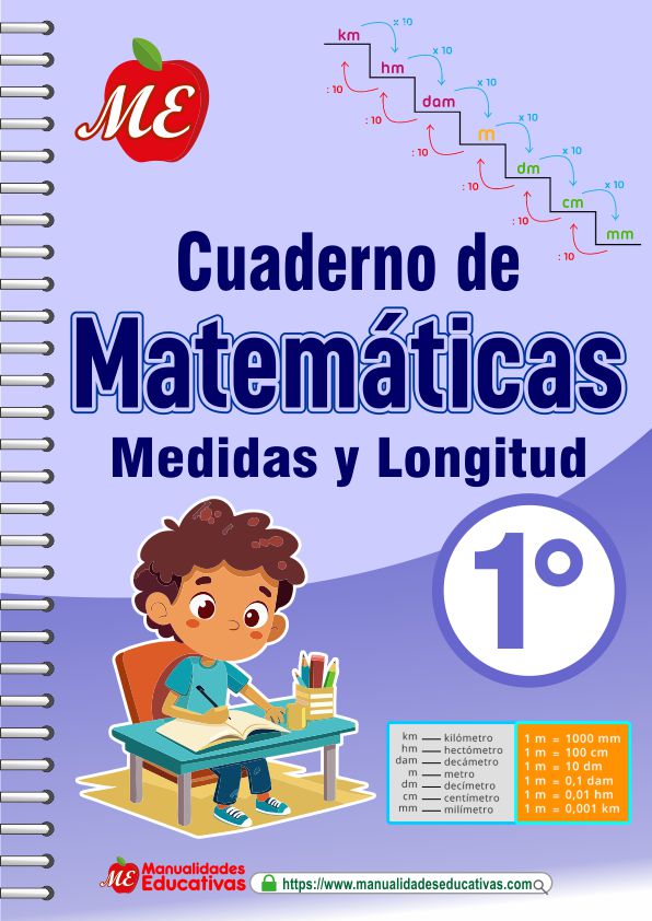 Cuaderno de medidas y longitud 1° Primaria