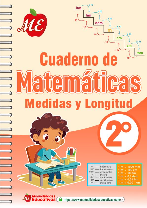 Cuaderno de medidas y longitud 2° Primaria