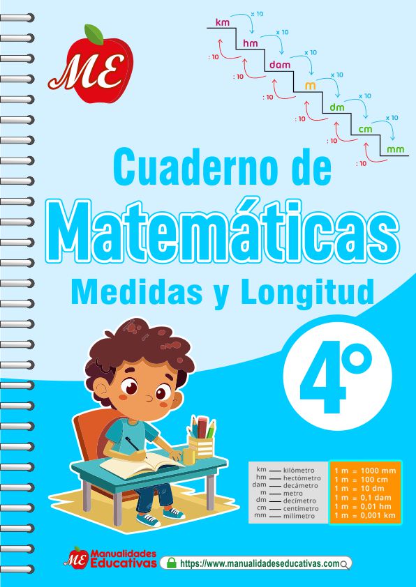 Cuaderno de medidas y longitud 4° Primaria