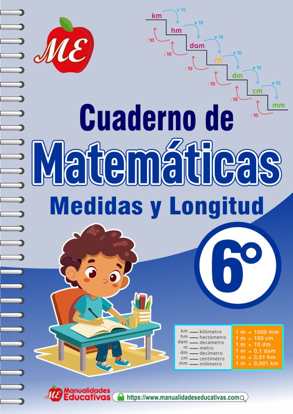 Cuaderno de medidas y longitud 6° Primaria